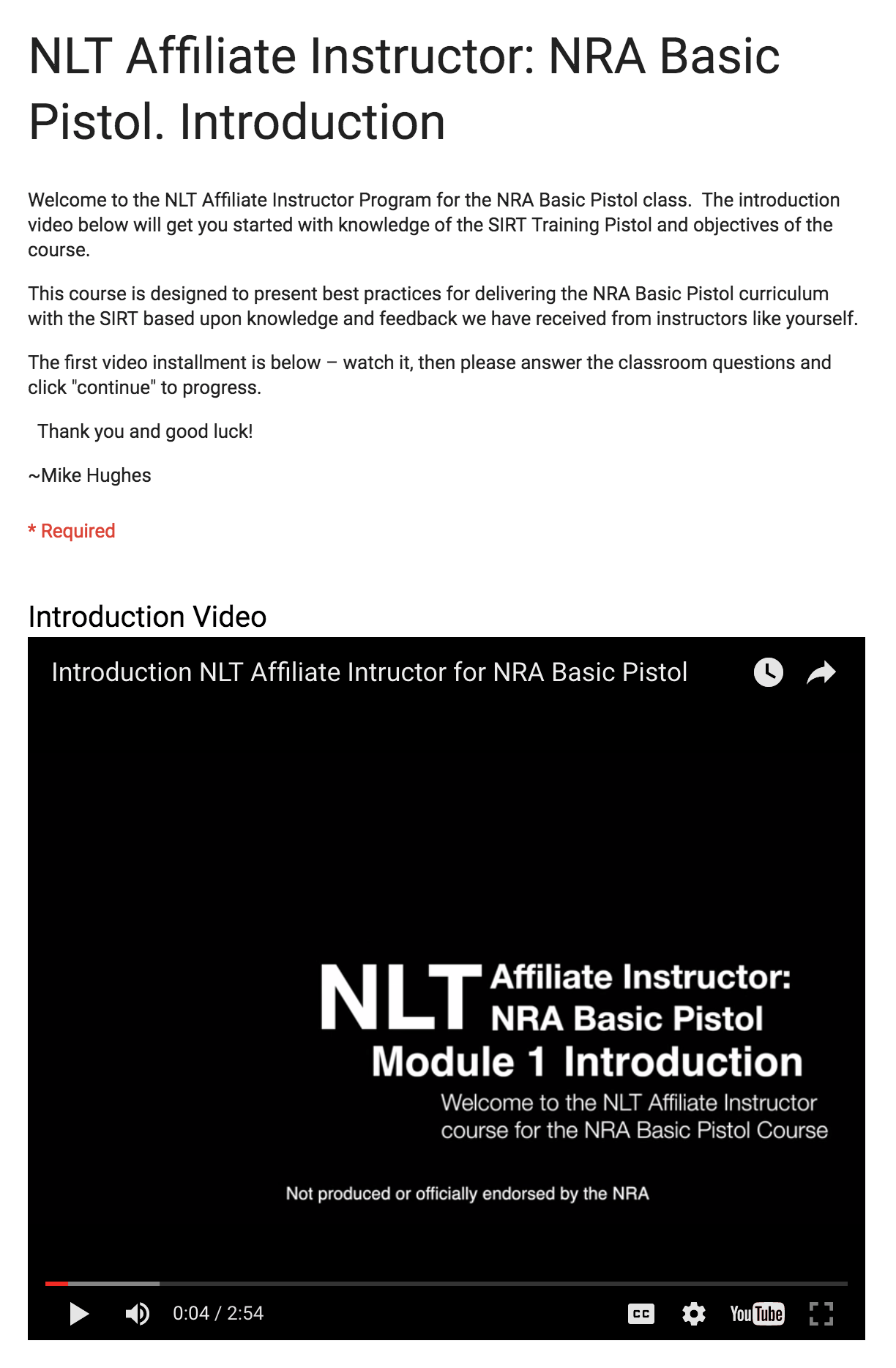 NRA Instructors - Next Level Training